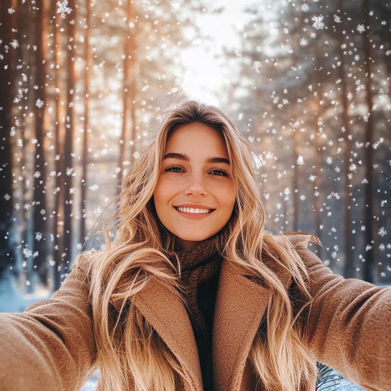 Winter Background Snow Digital Backdrop for Photography Winter Backdrop ...