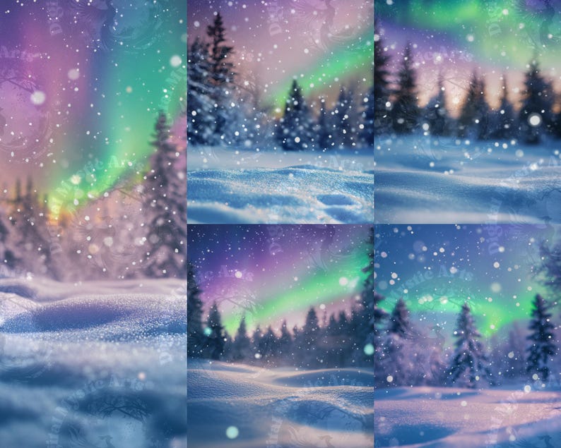 Northern Lights PNG Bokeh Photography Aurora Borealis Background Snow ...