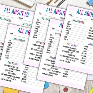 All About Me Printable Activity, Get to Know ME, Classroom Activity ...