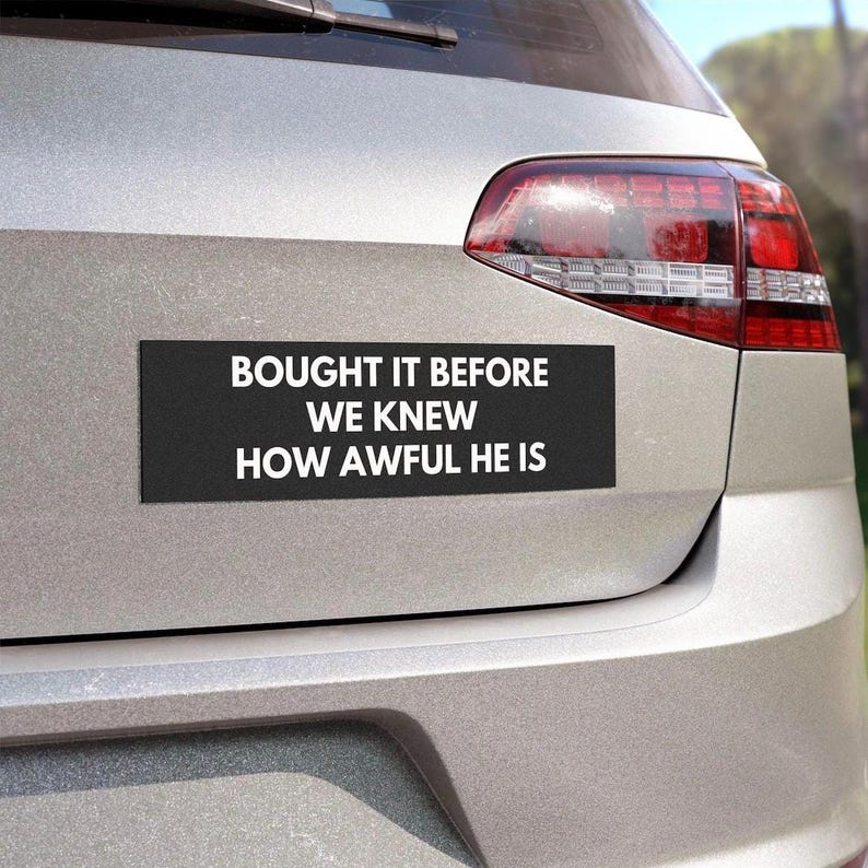 Anti Elon Tesla Car Decal, Progressive Liberal Bumper Stickers ...
