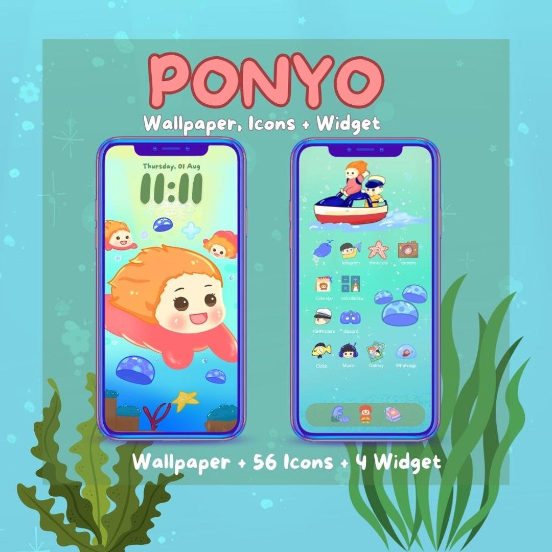 Ghibli Ponyo Icon Set Theme for Ios and Android Wallpaper Widgets Icons ...