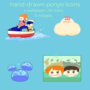 Ghibli Ponyo Icon Set Theme for Ios and Android Wallpaper Widgets Icons ...