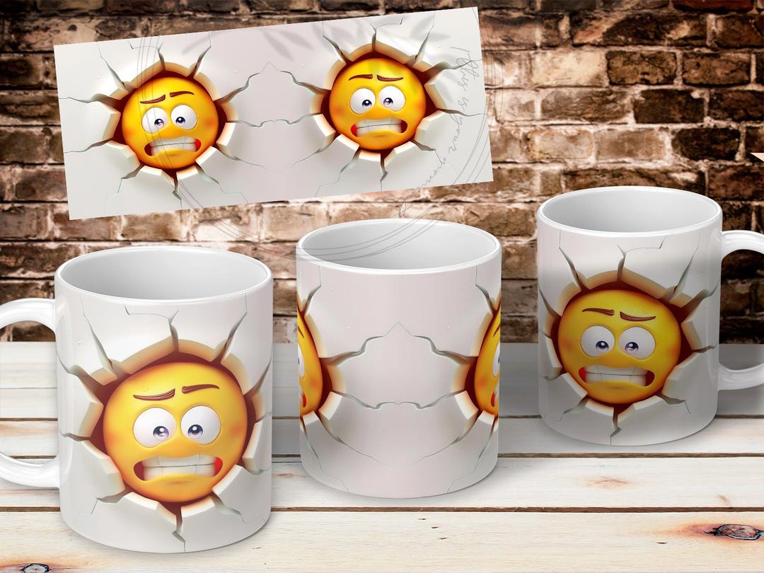 Funny Mug, 3D Mug, Emoji Mug, Emoji Coffee Mug, 3D Face Mug - Etsy