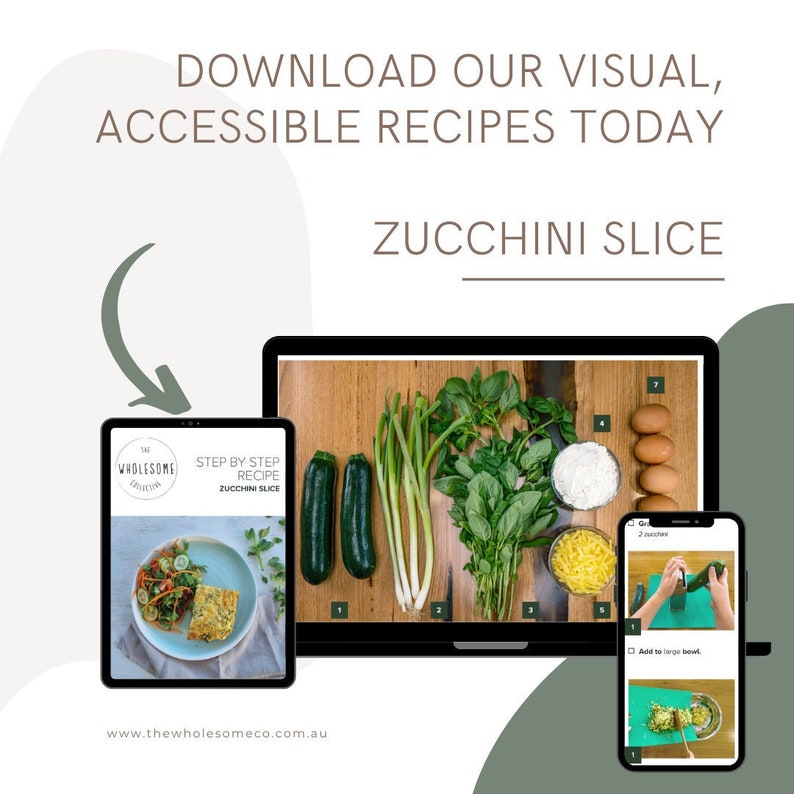 Zucchini Slice Visual, Accessible Recipe - for Kids, People Living With ...