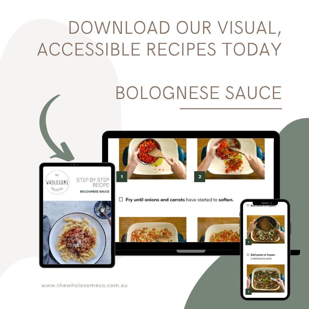 Bolognese Visual, Accessible Recipe - for Kids, and People Living With ...