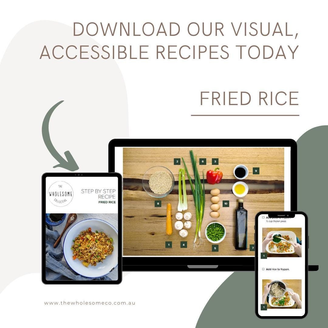 Fried Rice Visual, Accessible Recipe - for Kids, and People Living With ...