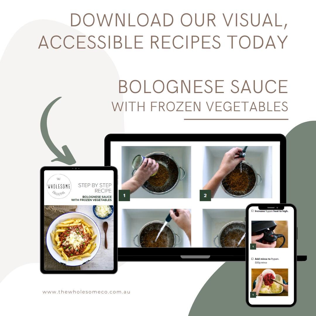 Bolognese Visual, Accessible Recipe - for Kids, and People Living With ...