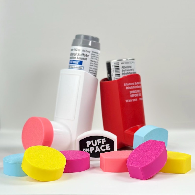 Fun Asthma Inhaler Replacement Caps - 4 Pack - Variety of Colors! - Etsy