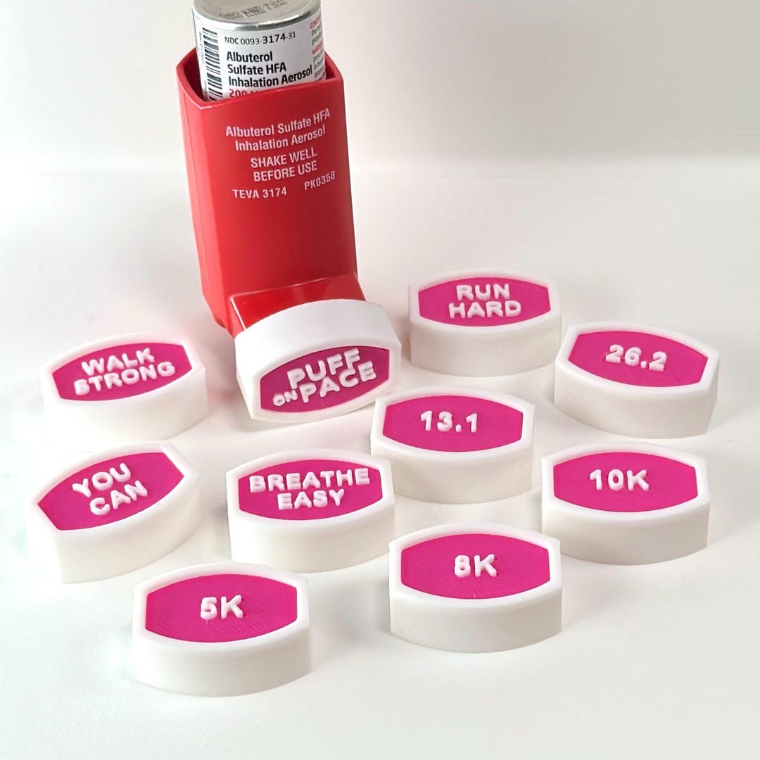 Proair HFA Asthma Inhaler Replacement Caps - Walk/run Race Caps ...