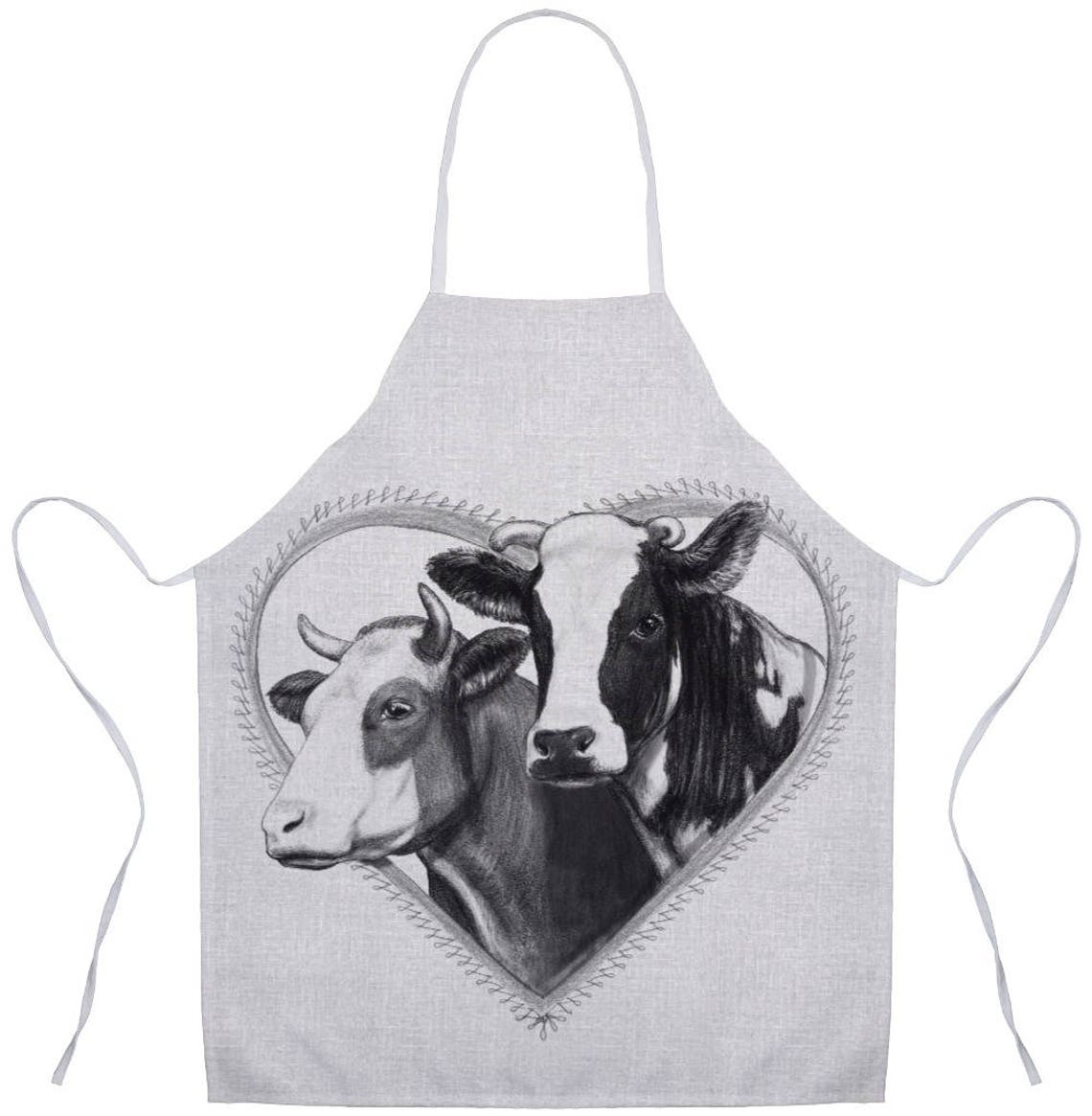 Cow Apron Farmhouse Chic Cattle Cows - Etsy