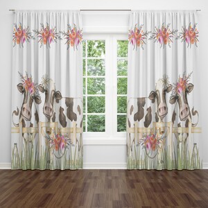 Cow Window Curtains Farmhouse Valance - Etsy