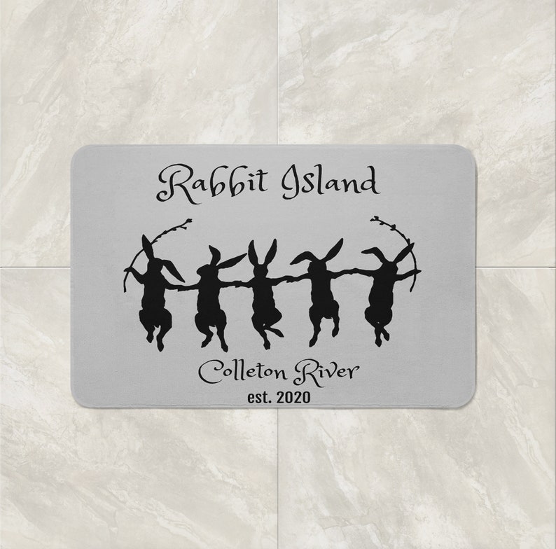 Personalized Dancing Rabbits Shower Curtain Optional Towels | Etsy