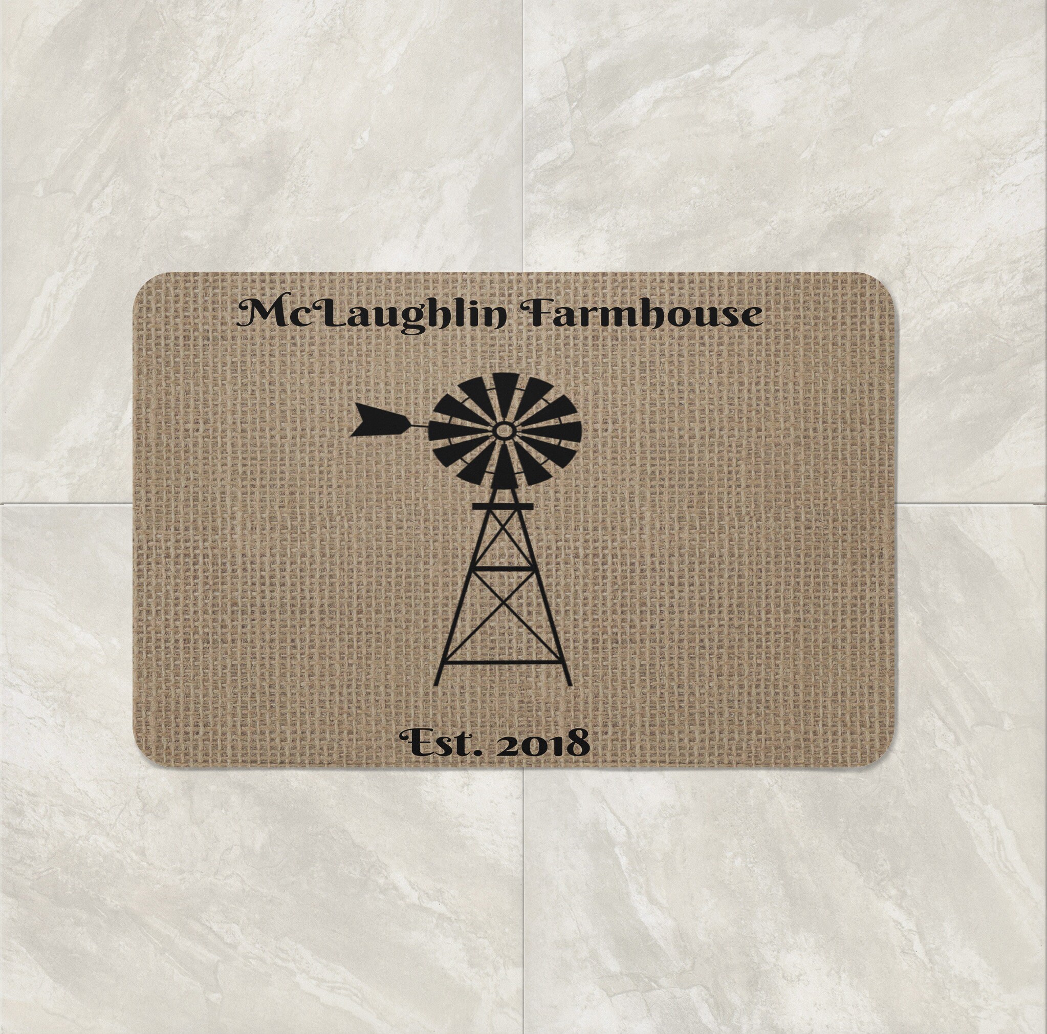 Personalized Farmhouse Shower Curtain Rustic Windmill Bathroom | Etsy