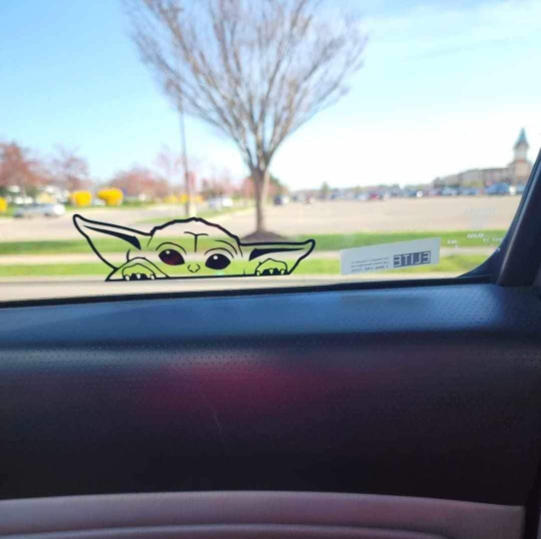 Baby Yoda Window Vinyl Car Decal May the Force Be With You - Etsy