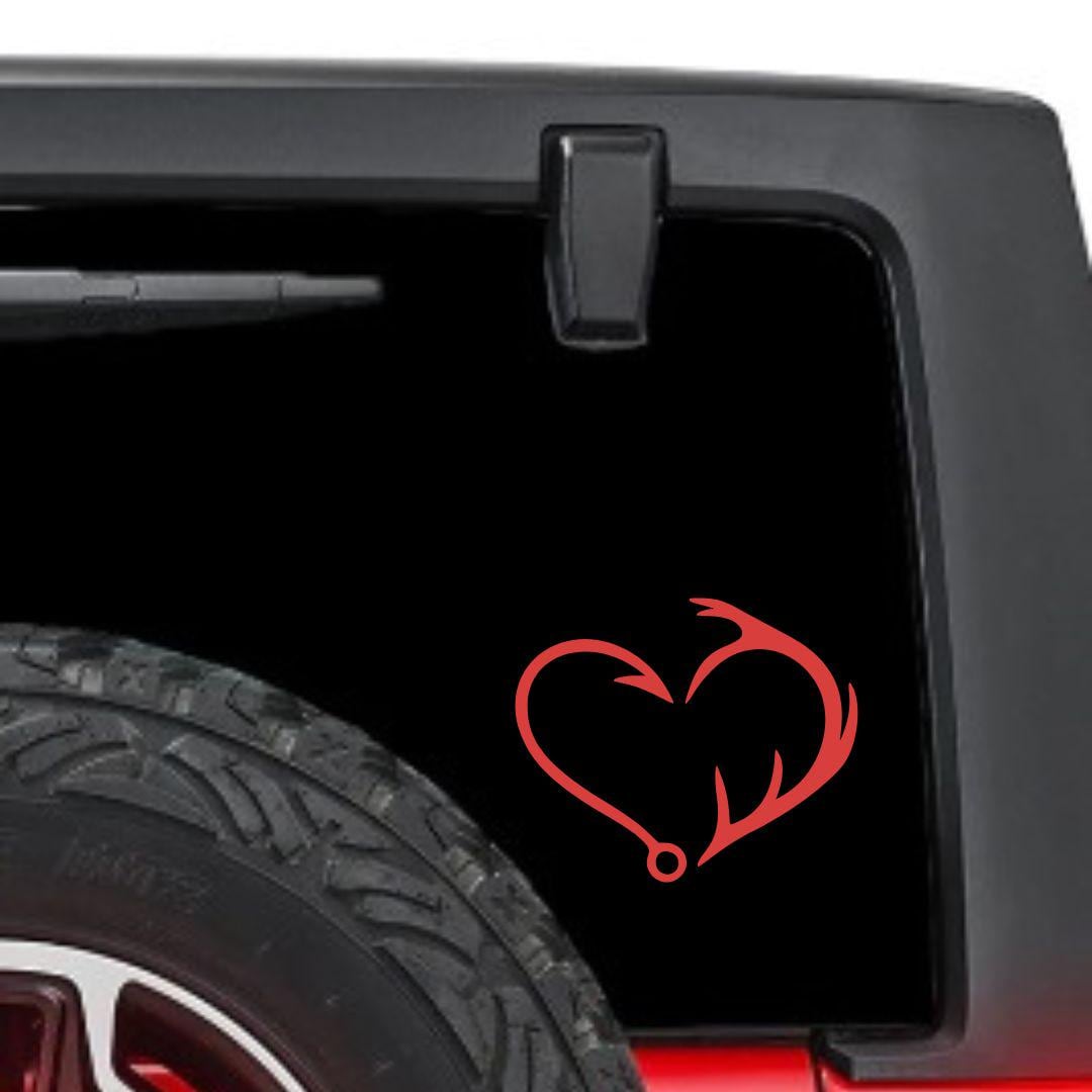 Passionate Outdoor Enthusiast Car Decal - Unique Fishing & Hunting ...