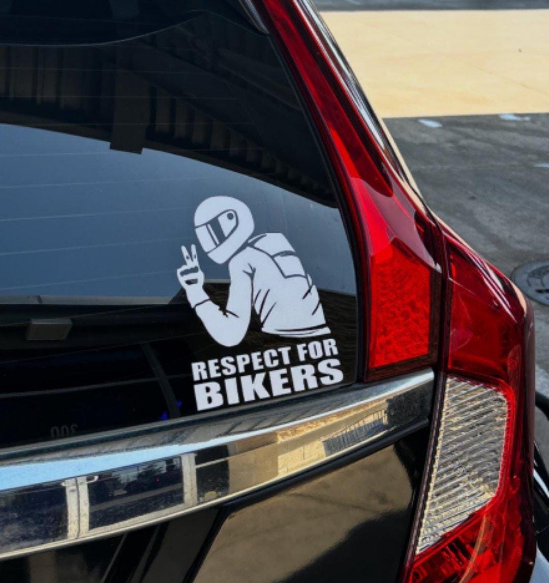 Motorcycle Awareness Decal: Biker Safety - Respect the Road Vinyl ...