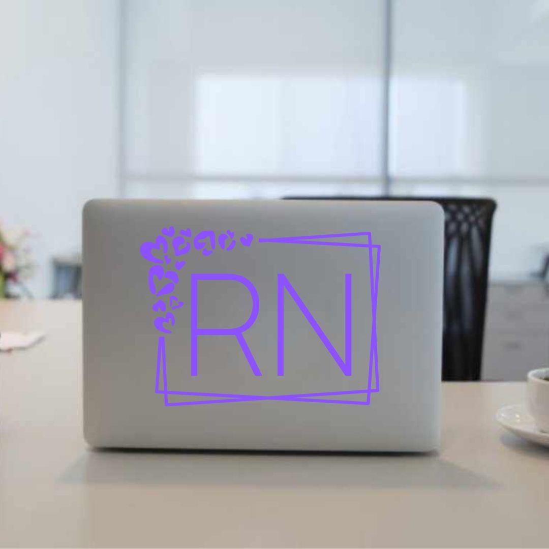 Personalized RN Vinyl Car Decal Sticker | Nurse Car Accessories ...