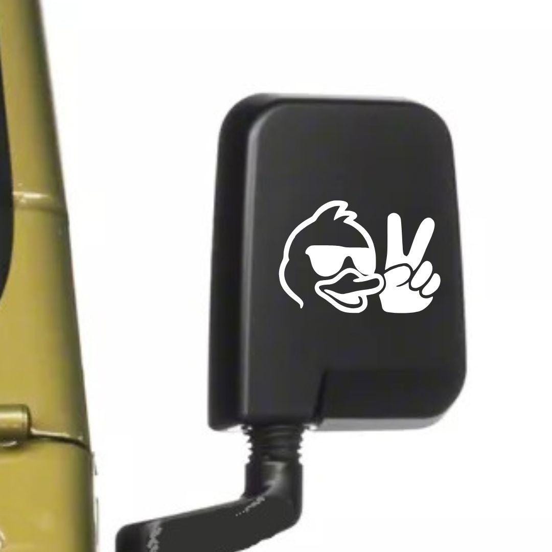 Fun Duck Sticker With Peace Sign & Sunglasses - Off-road Adventure ...