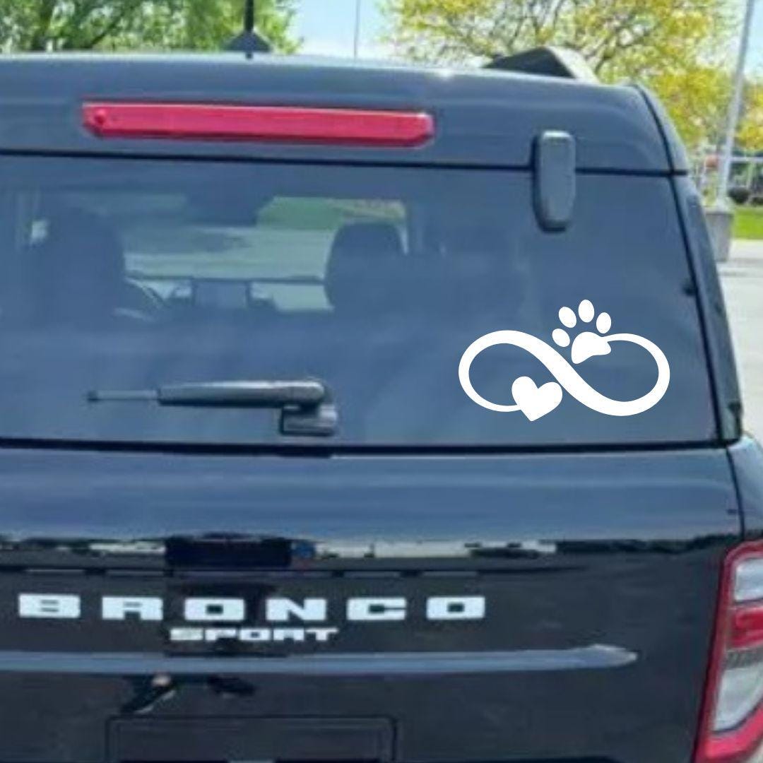 Paw Print Infinity Car Decal: Pet Lover Vinyl Sticker - Etsy