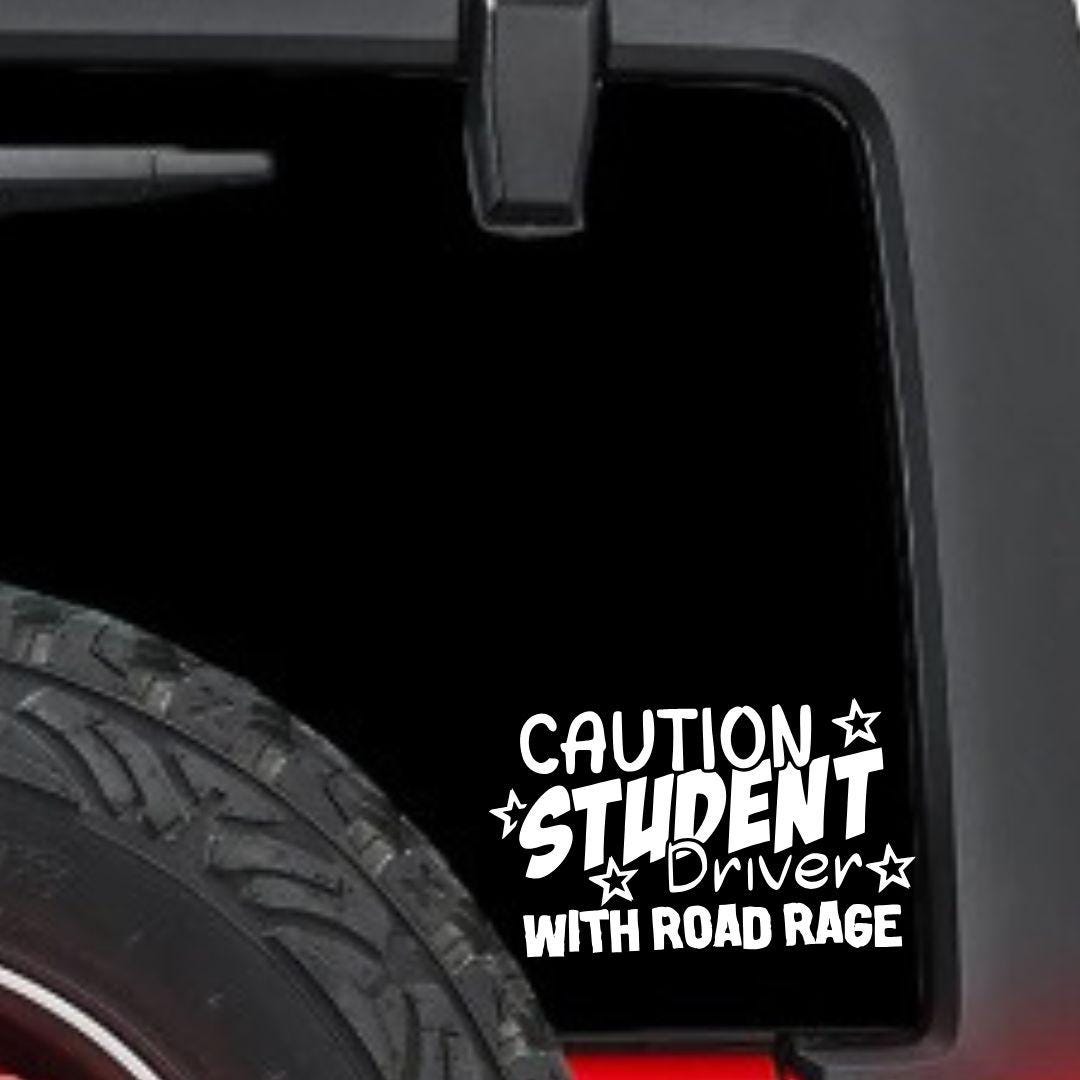 Caution Student Driver Vinyl Car Decal: Funny Teen Driver Bumper ...