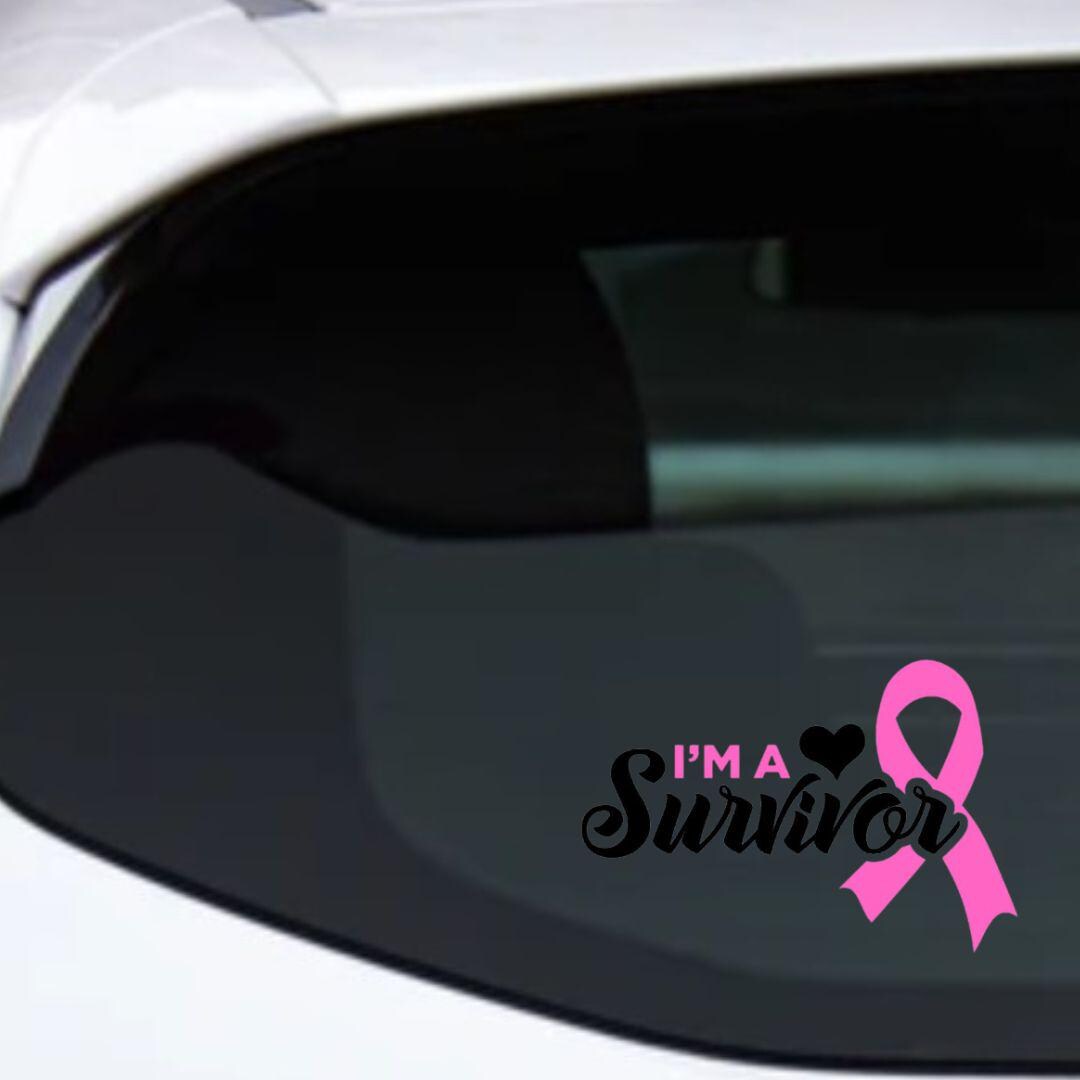 Strength & Resilience Cancer Ribbon Vinyl Decal: Car Window Sticker for ...