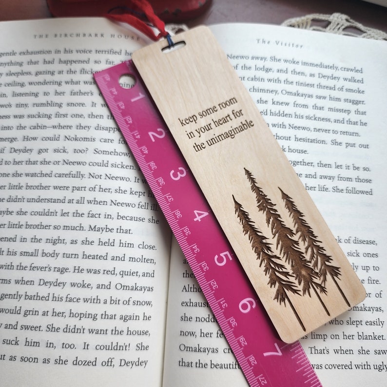 Wood Engraved Bookmark, Personalized Jeweled Tassel, Isaiah 43:2, Go ...