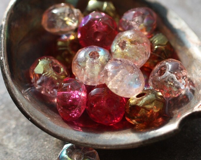LUCY BABIES .. Fire Polish Czech Faceted Beads 3x5mm 1186-25 - Etsy