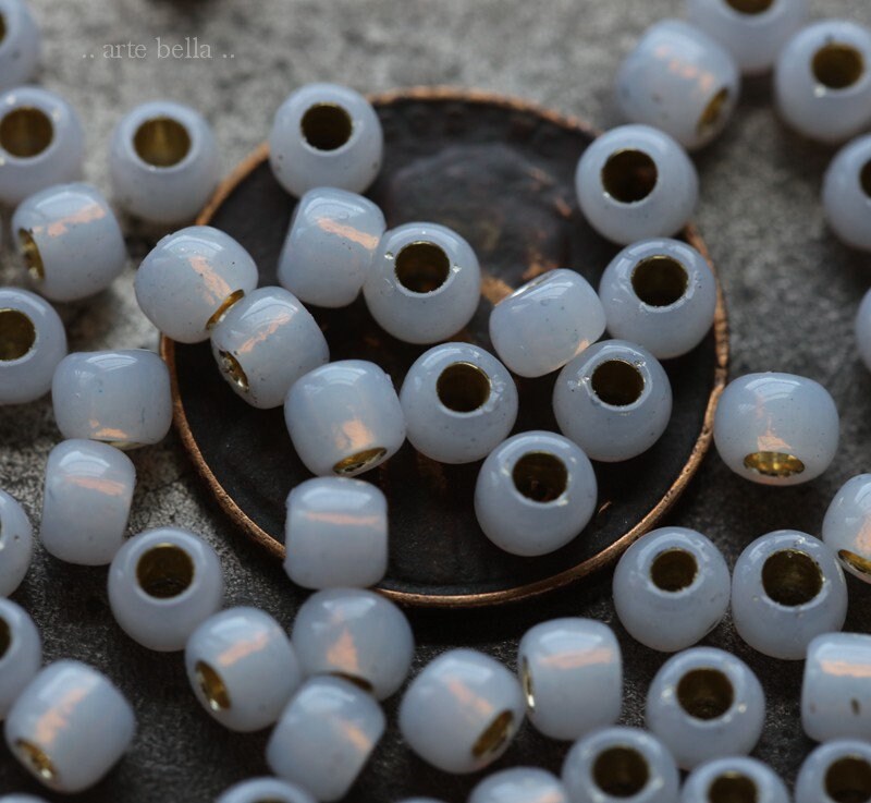 CLOUDY OPAL SEEDS .. 100 Japanese Toho PermaFinish Glass Seed Bead Size ...