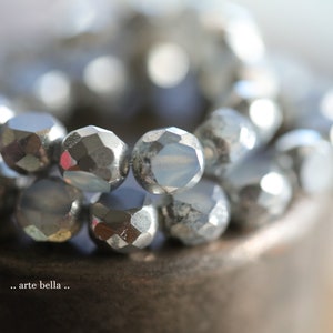 SILVERED MOON SLABS 8mm .. 15 Premium Matte Czech Glass Table - Etsy