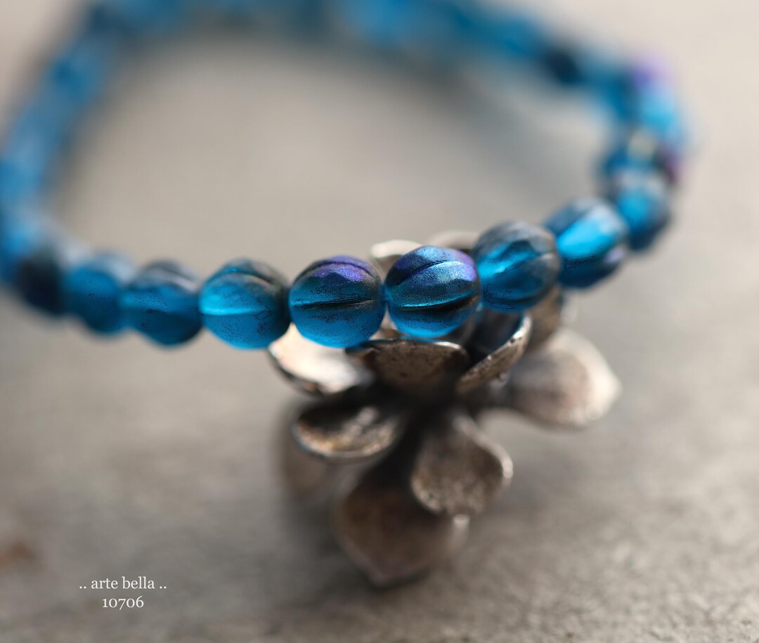 RUSTIC MALIBU GLITZ 6mm .. New 25 Premium Etched Czech Glass Faceted ...