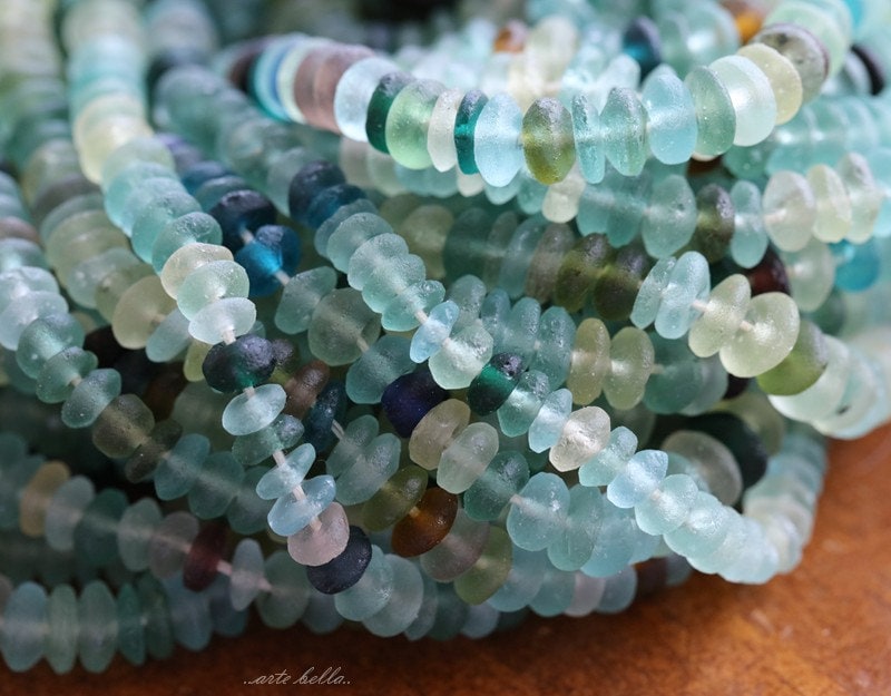 ANCIENT ROMAN GLASS No. 160 .. Genuine Ancient Roman Glass Rondelle ...