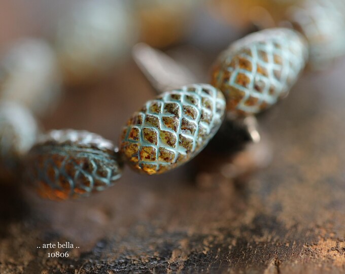 Last Ones .. Blue COGNAC PINE CONES .. New 10 Premium Matte Picasso ...