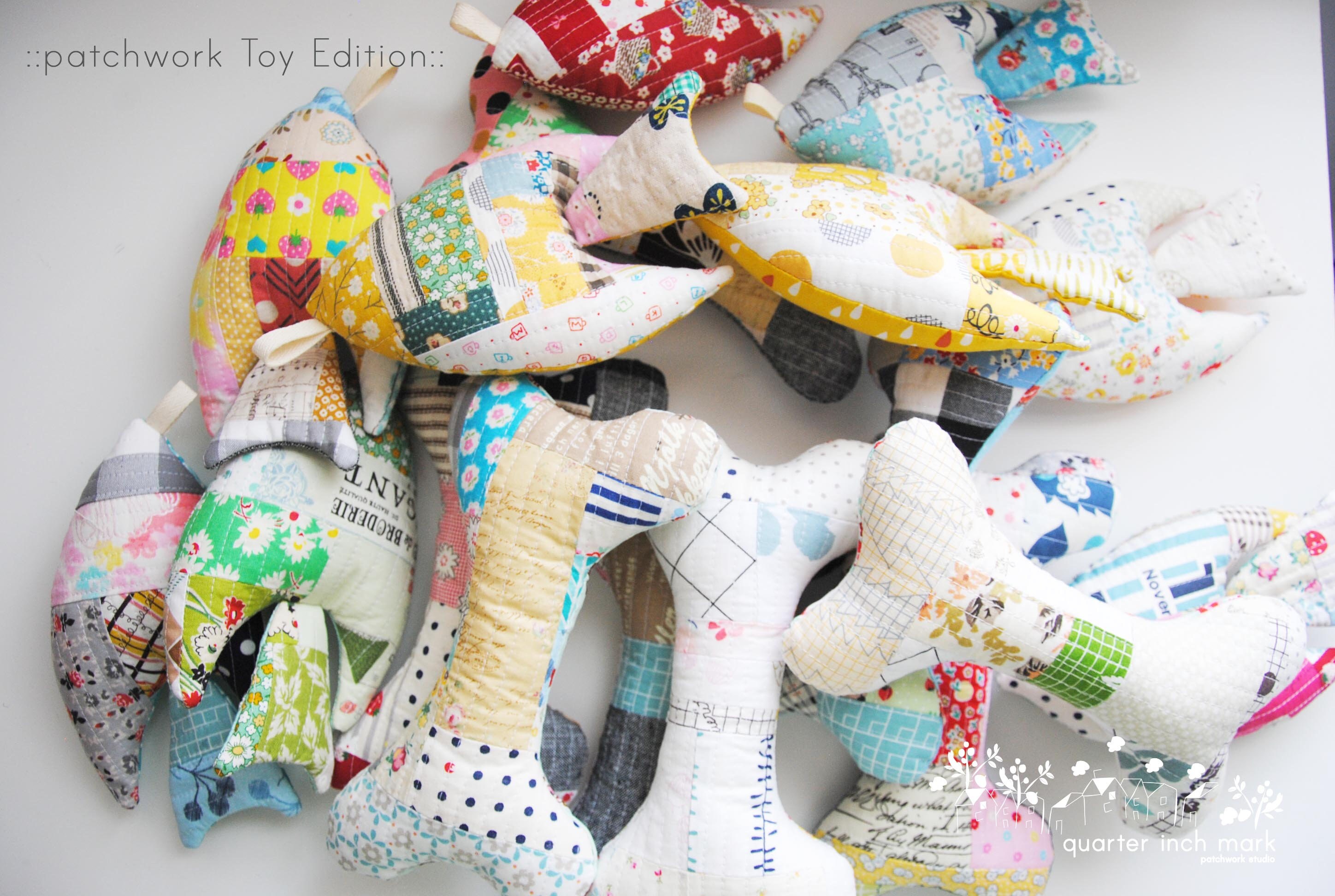 Dual Pattern: Lucky Bone/ Bently Fish Patchwork Toy Sewing Patterns/ PDF - Etsy