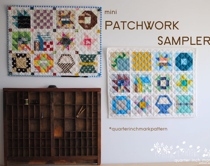 Mini Patchwork Sampler PDF Sewing Pattern - Etsy