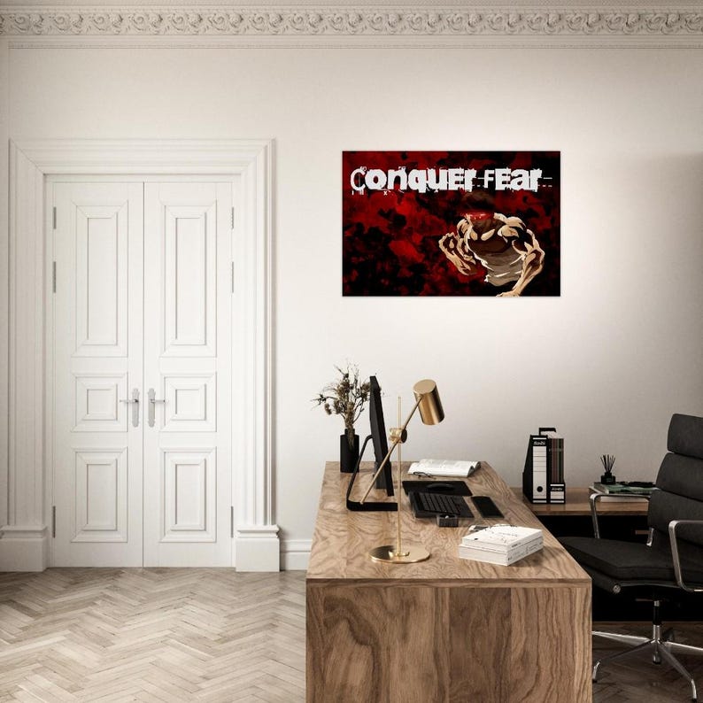 Baki Motivational Matte Paper Poster Ratio 2:3 - 'conquer Fear' - Etsy