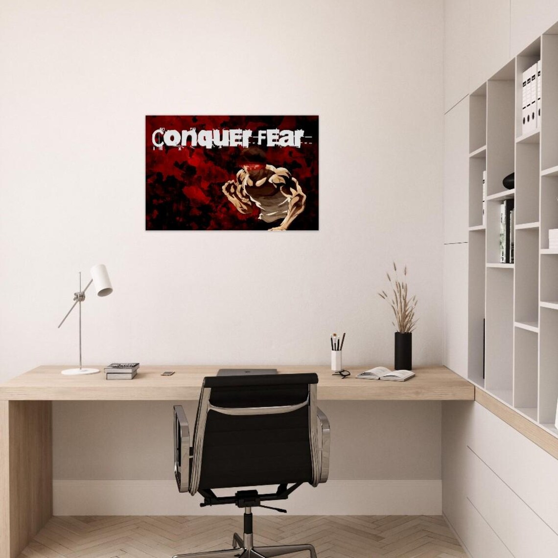 Baki Motivational Matte Paper Poster Ratio 2:3 - 'conquer Fear' - Etsy