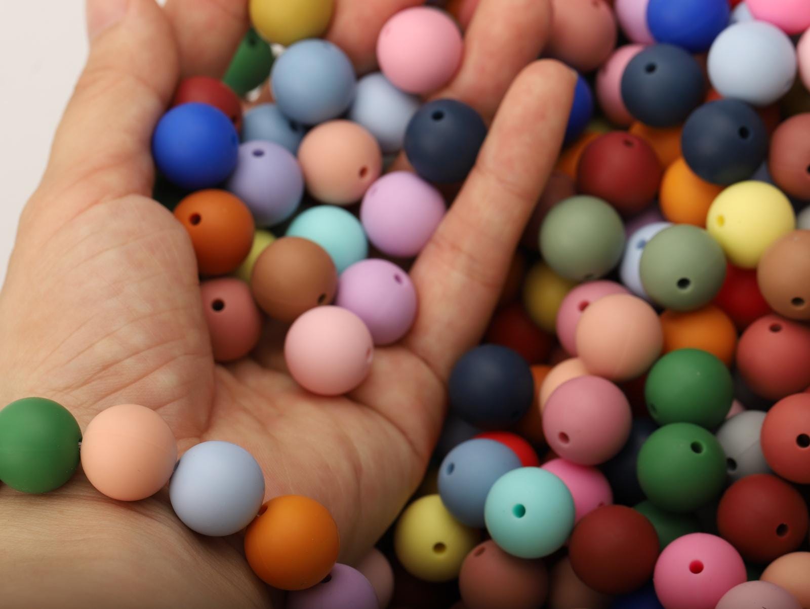 150-600pcs Bulk Silicone Beads, 30colors Mix Wholesale Silicone Beads，9 ...