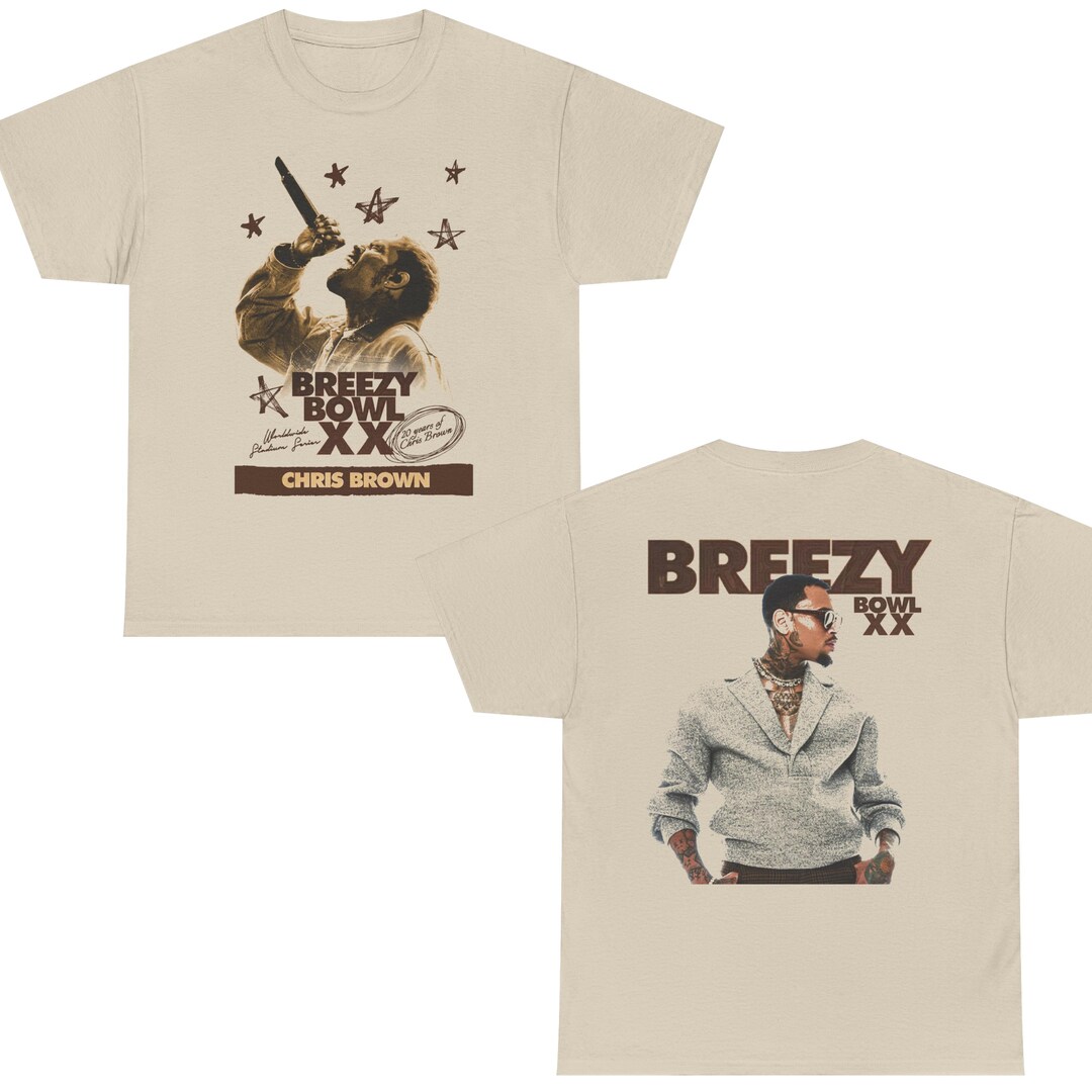 Chris Brown Breezy Bowl XX Tour T-shirt, Chris Brown Album Shirt, Chris ...
