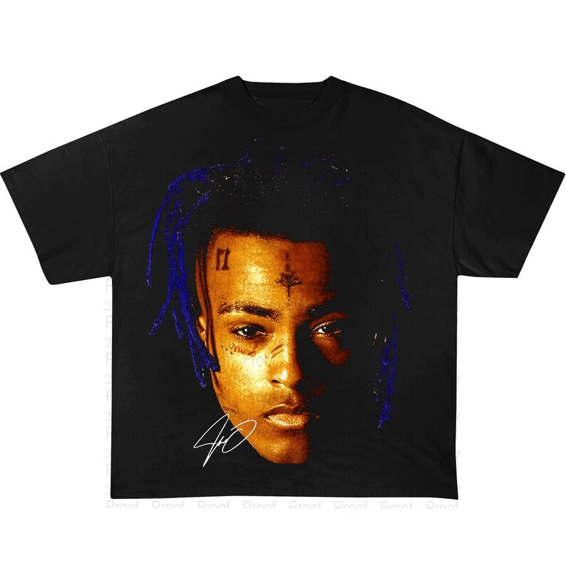 XXXTENTACION Graphic T-shirt Design PNG Poster PNG Printable Bootleg ...