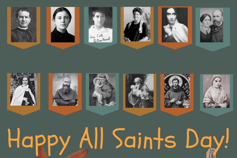All Saints Day Banner, Catholic Saints - Etsy