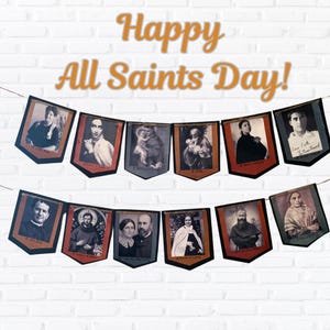 All Saints Day Banner, Catholic Saints - Etsy