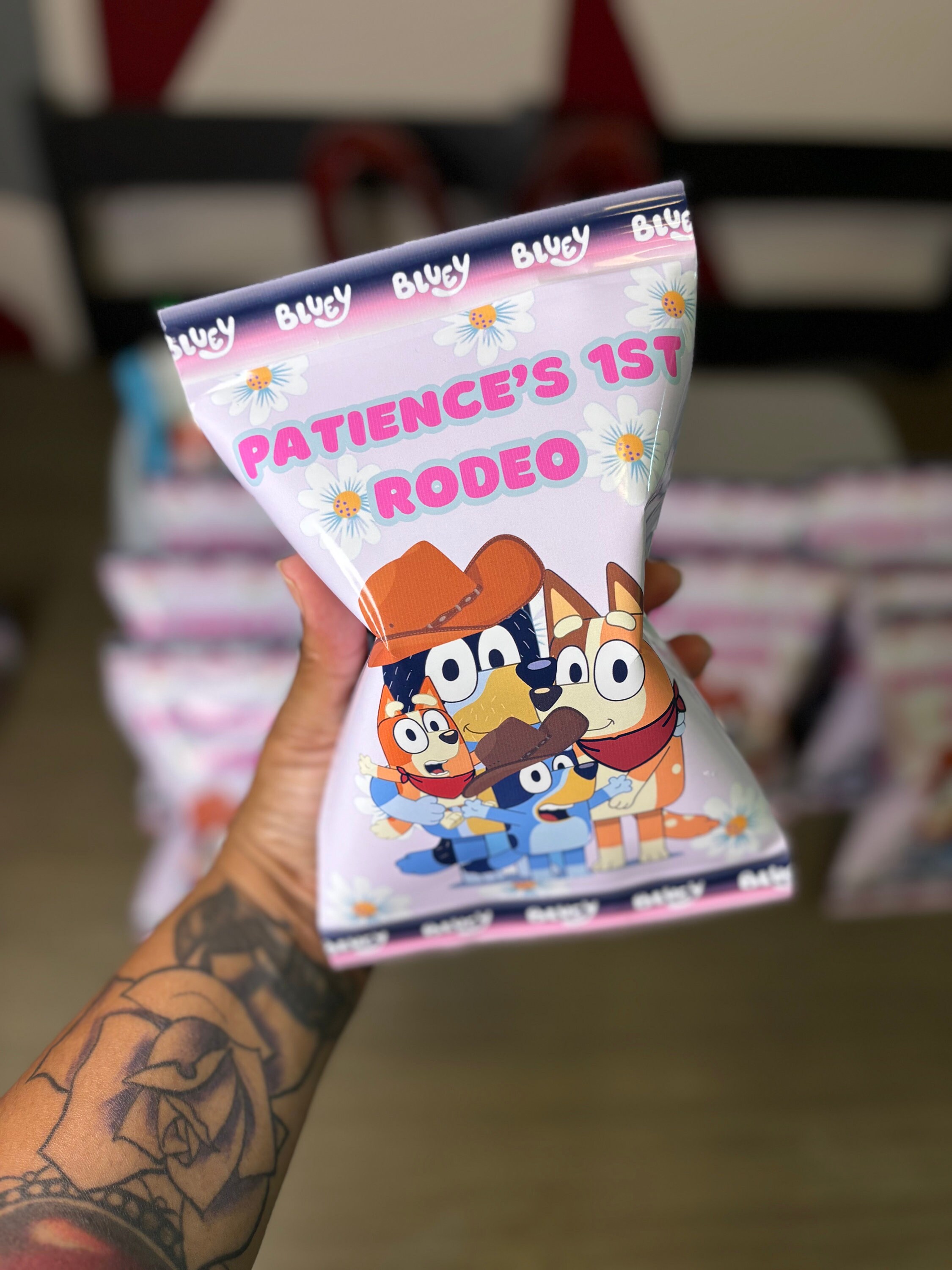 Bluey’s 1st Rodeo Chip Bags, Bluey Party, Bluey Party, 1st Rodeo ...