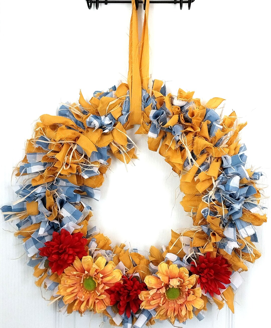 Summer/fall Rag Wreath - Etsy