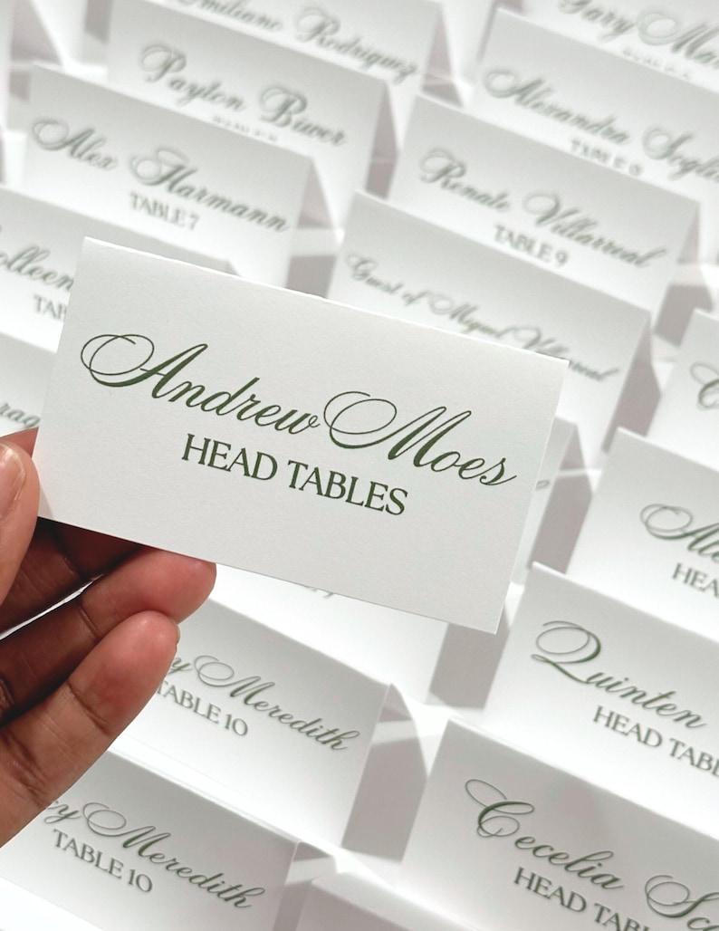 Wedding Place Card | Escort Card | Event Table Decor | Dinner Party ...