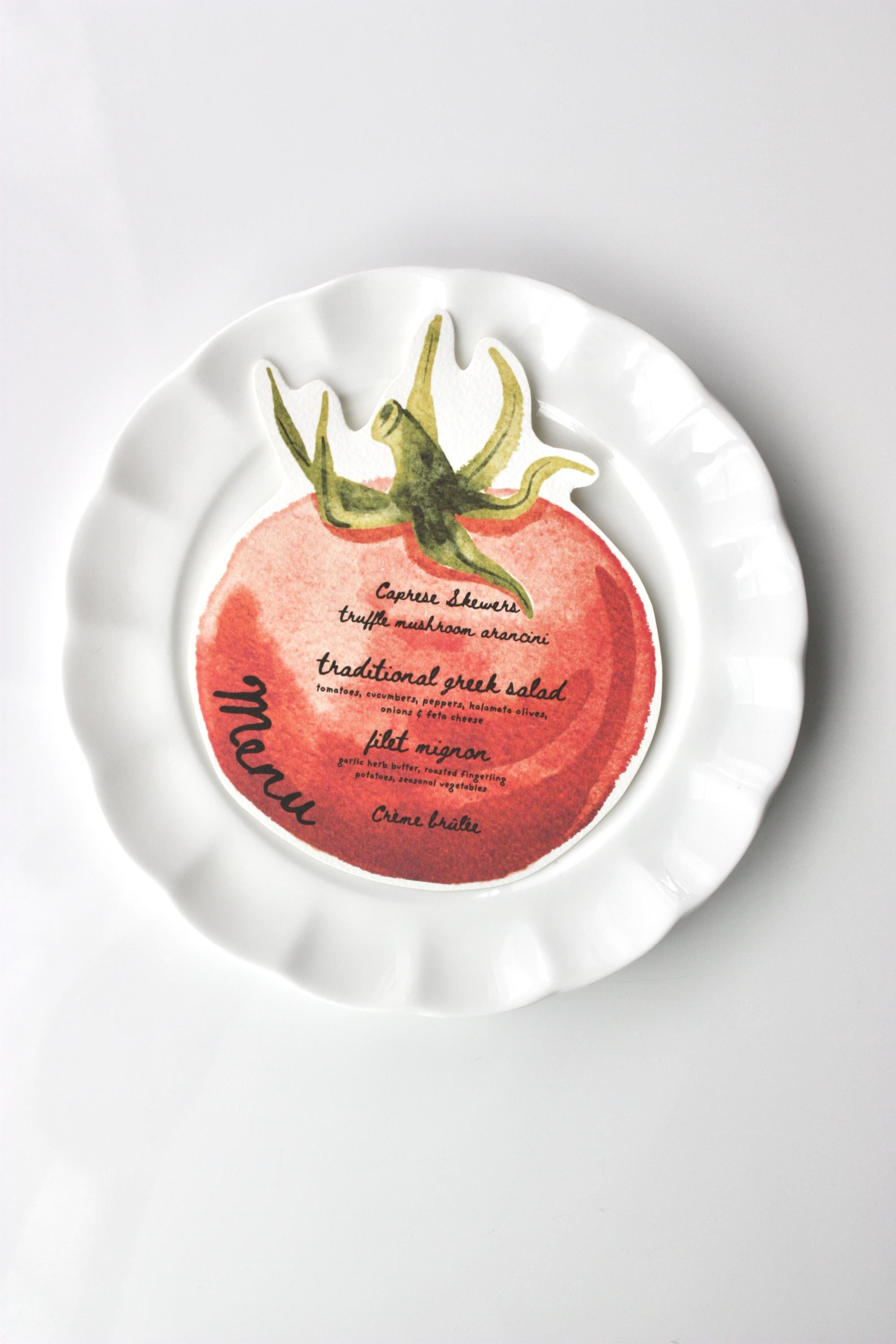 Custom Fruit Menus | Pear Menu | Lemon Menu | Watercolor Menu | Fruit ...
