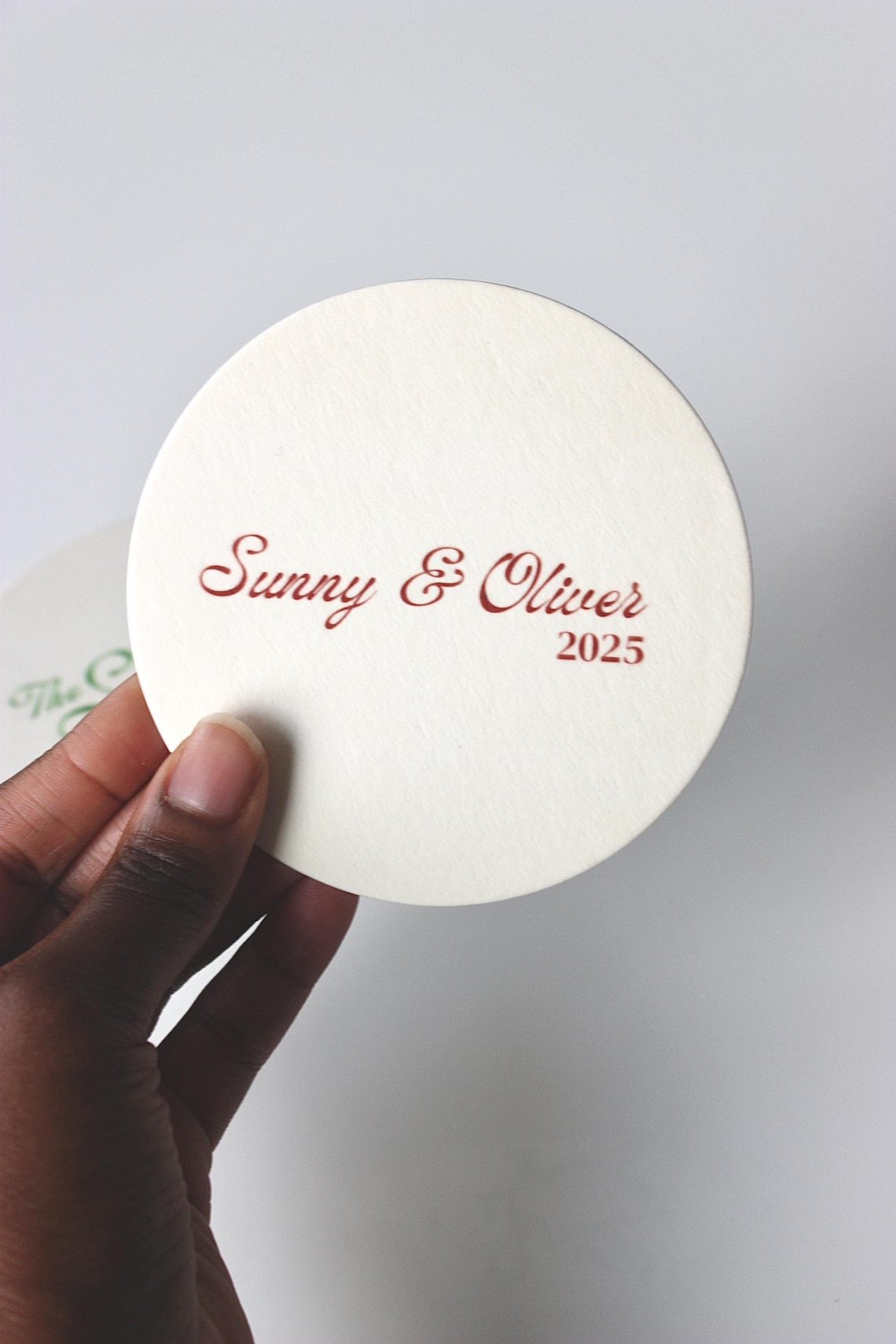 Custom Name Coasters | Wedding Paper Coasters | Dinner Party | Cocktail ...