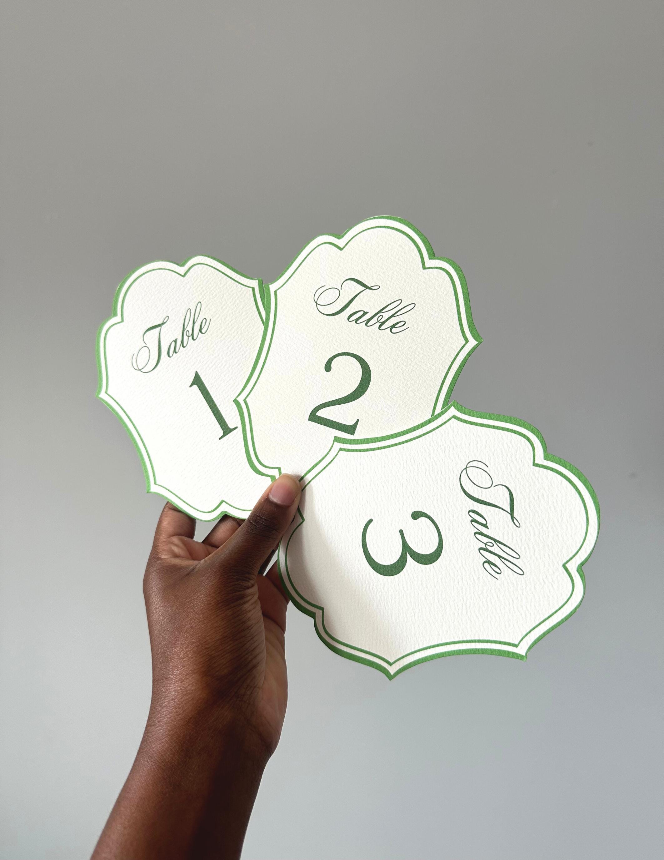 Watercolor Table Numbers | Paper Table Numbers | Custom Table Number ...