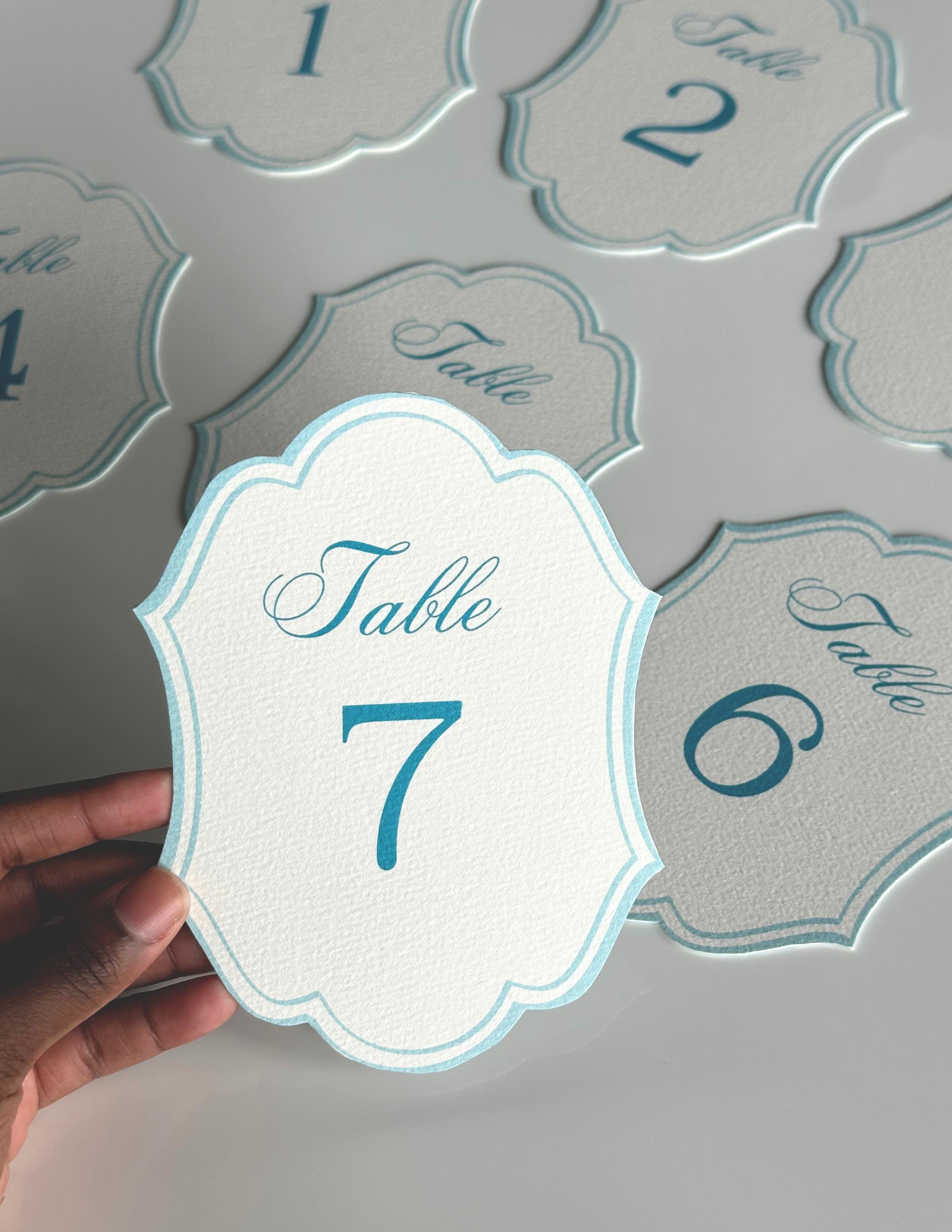 Watercolor Table Numbers | Paper Table Numbers | Custom Table Number ...