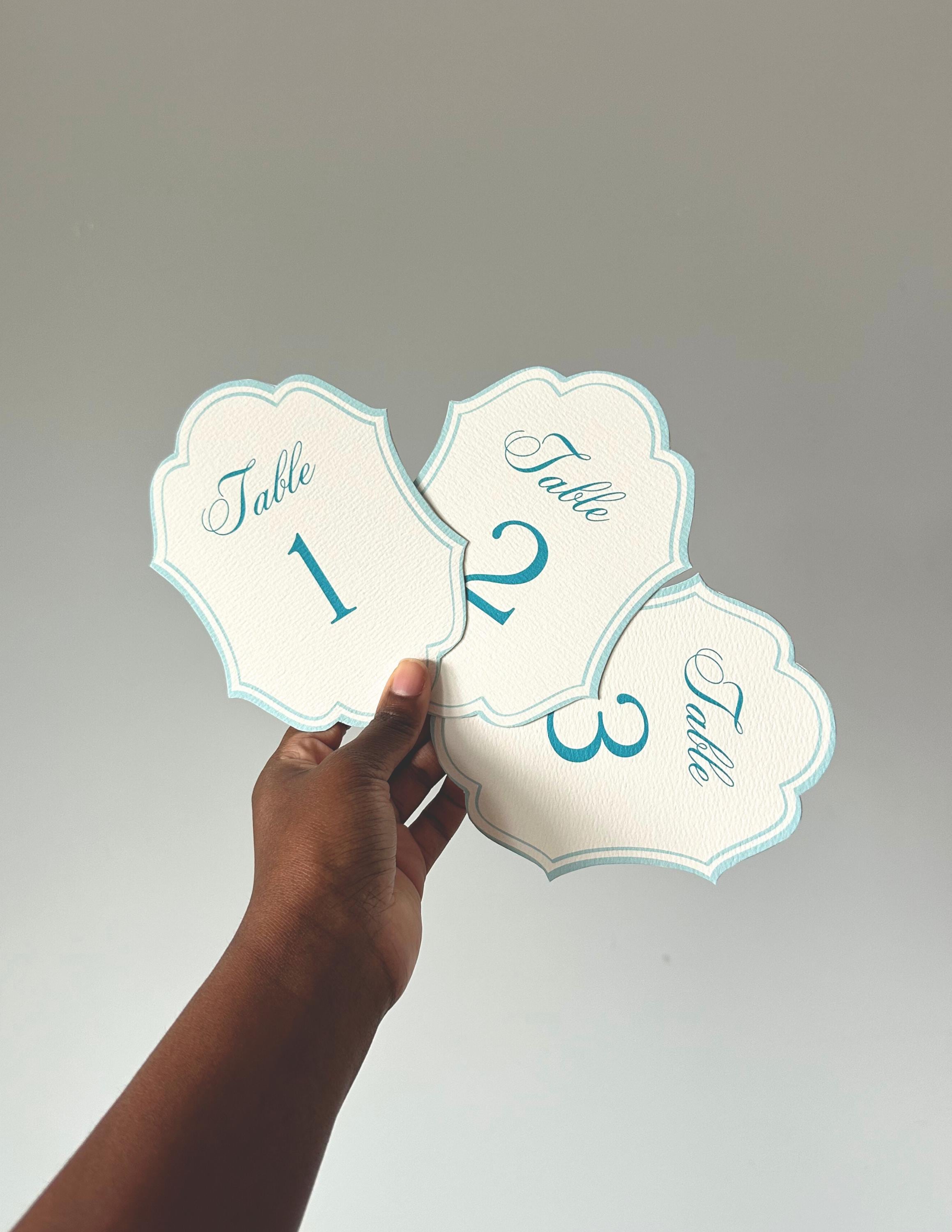 Watercolor Table Numbers | Paper Table Numbers | Custom Table Number ...