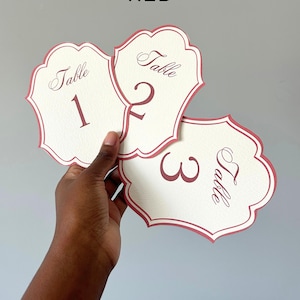 Watercolor Table Numbers | Paper Table Numbers | Custom Table Number ...